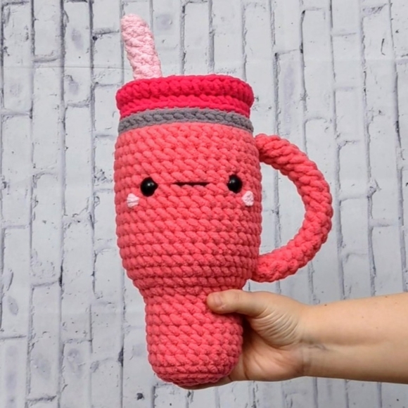 Hand Crafted | Toys | Handmade Handcrafted Crochet Pink Stanley Cup ...
